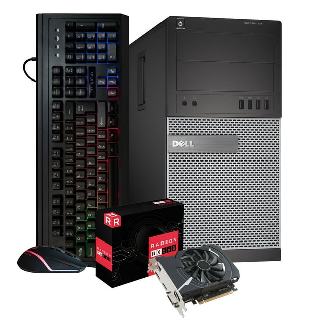 Restored Dell Prebuilt Gaming Desktop Computer | Core i5 + Radeon RX560 ...