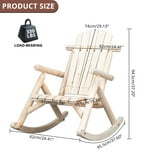 OverPatio Wooden Outdoor Rocking Chair, Patio Wide Seat Wooden Rocker ...