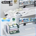 4-tier Green Desktop Organizer with Drawers, File Holders, Letter Trays ...
