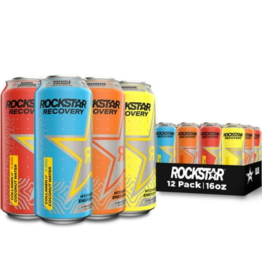 Rockstar Energy Drink, Recovery Strawberry Lemonade, 16 oz, 12 pack ...