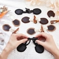 9 Pairs 3 Colors PU Leather Sew-on Toggles Resin Horn Buttons Button ...
