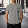 Confree Men Tshirt Solid Color Short Sleeved Round Neck Tee Shirts ...