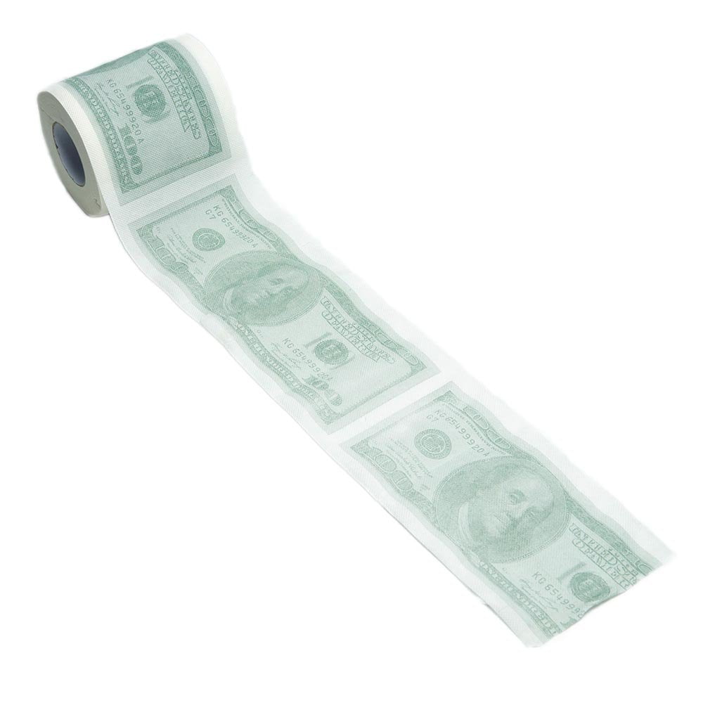 Novelty $100 Funny Money Toilet Tissue Paper Roll - Walmart.com ...