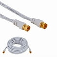 2 Pcs 6Ft Rg6 Dual Coaxial Cable Extension Digital Antenna White Tv ...