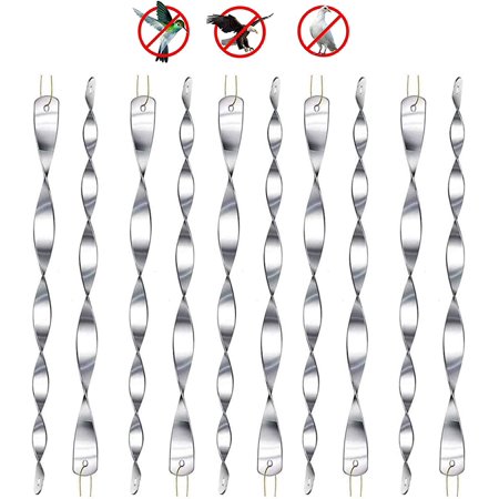 (Silver) 10pcs bird repellent, reflective bird repellent, 30cm 360 ...