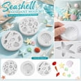 3-Piece Ocean Theme Silicone Mold, Seashell Seastar Conch Scallop ...