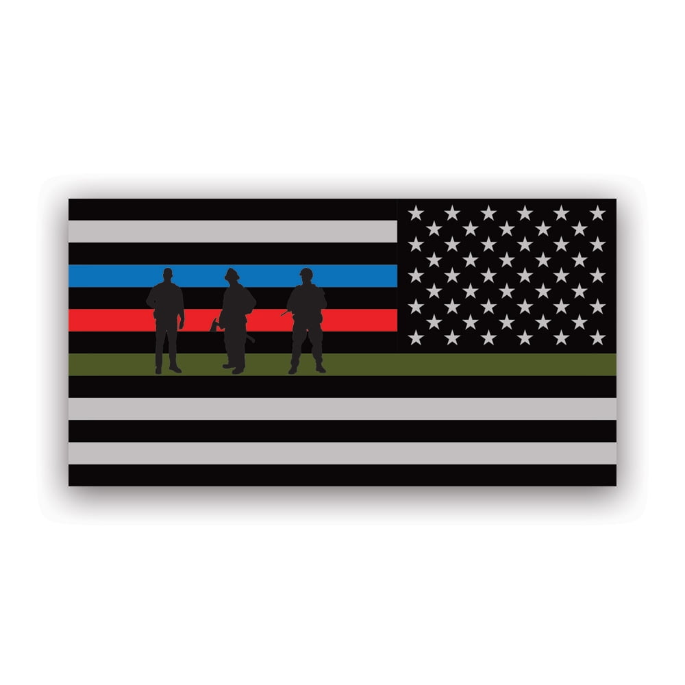 Reverse Thin Blue Line Flag Sticker Decal - Self Adhesive Vinyl ...