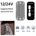 Car Charging Panel Double USB Charging Adapter 12V/24V Car USB Splitter ...