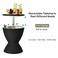 3 in 1 Cool Bar Table Beer and Wine Cooler Rattan Patio Bar Tables ...