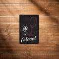 Funny Signs Poster Life is a Cabernet Wine Metal Wall Art for Office ...