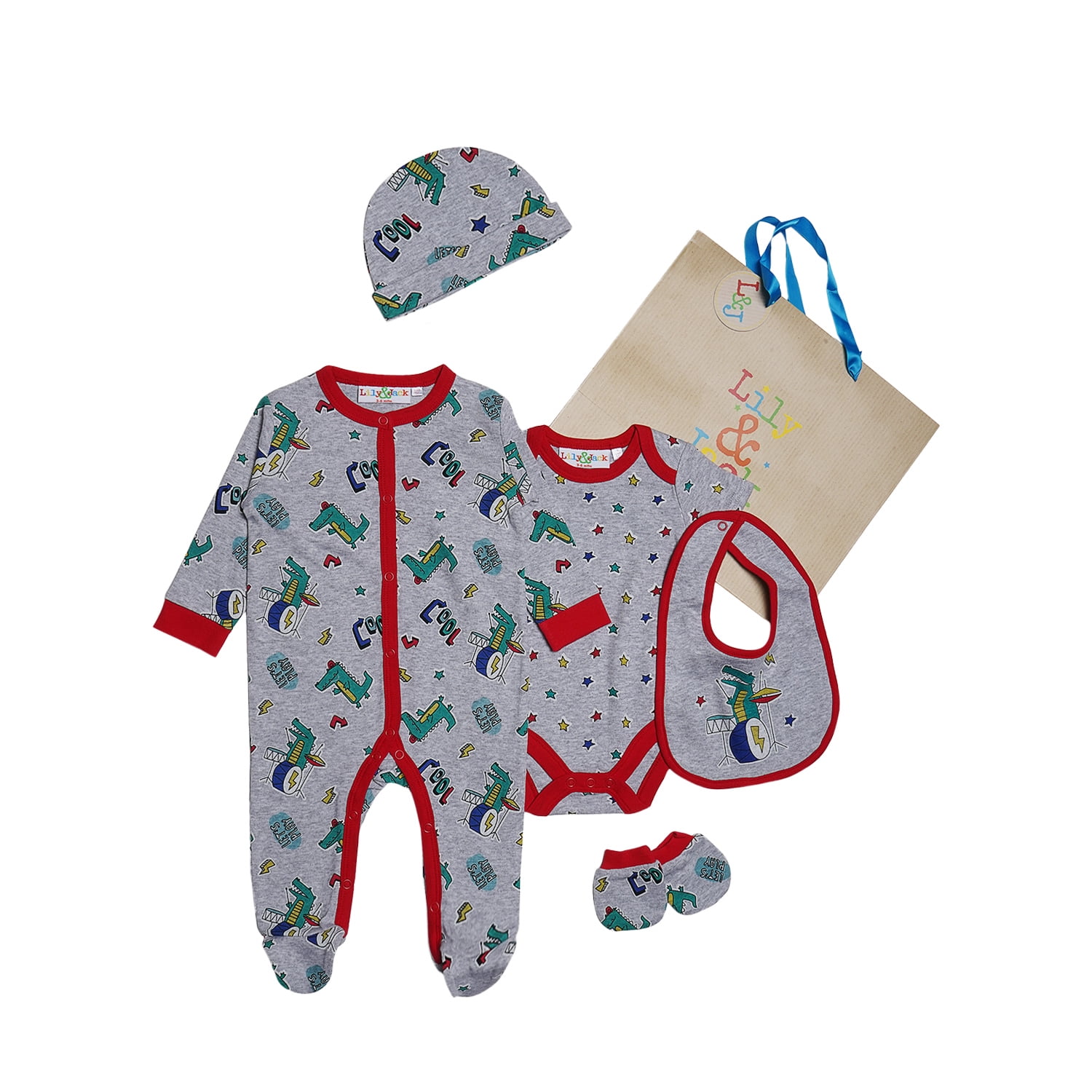 Click here for Lily And Jack Rockstar Croc 5-Piece Layette Set -... prices