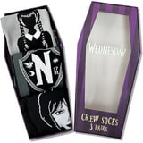 Wednesday Addams Crew Socks Kawaii Gift Set with Coffin-Shaped Gift Box ...