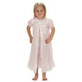 Laura Dare Girls Short Sleeve Tradition Peignoir Set In Solid Colors 2t 14