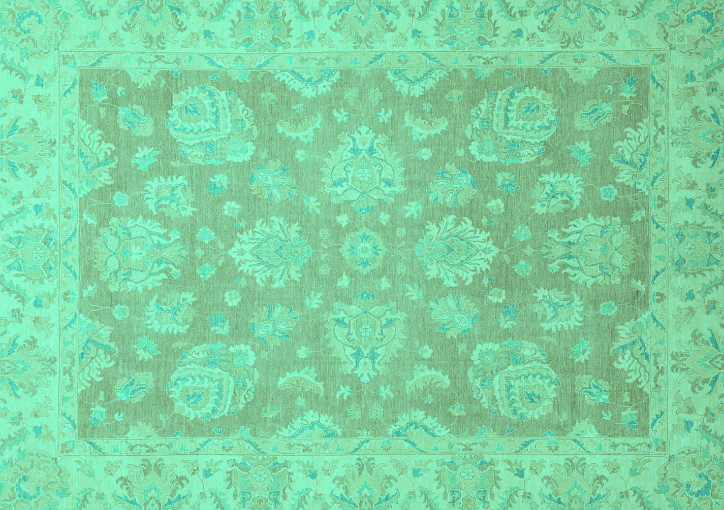 Ahgly Company Machine Washable Indoor Rectangle Abstract Turquoise Blue ...