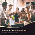 6 Set Plastic Ice Buckets for Parties with Handle, Scoop, Serving Tongs ...