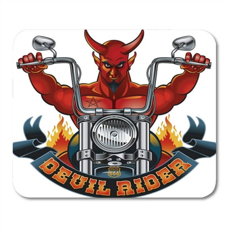 POGLIP Red Beast The Devil Riding Chopper Motorcycle Bike Biker Cartoon ...