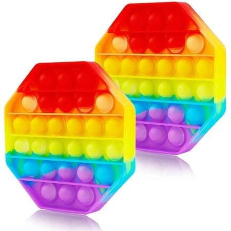 2 Packs Pop Bubble Push Fidget Toy, Poop Popper Poppet Fidget It Toys ...