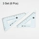 Uxcell 6piece Triangle Ruler Square Set 10cm 30/60 and 45/90 Degrees ...