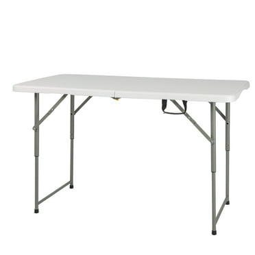 20" x 48" Adjustable Height PVC Top Table, Black - Walmart.com