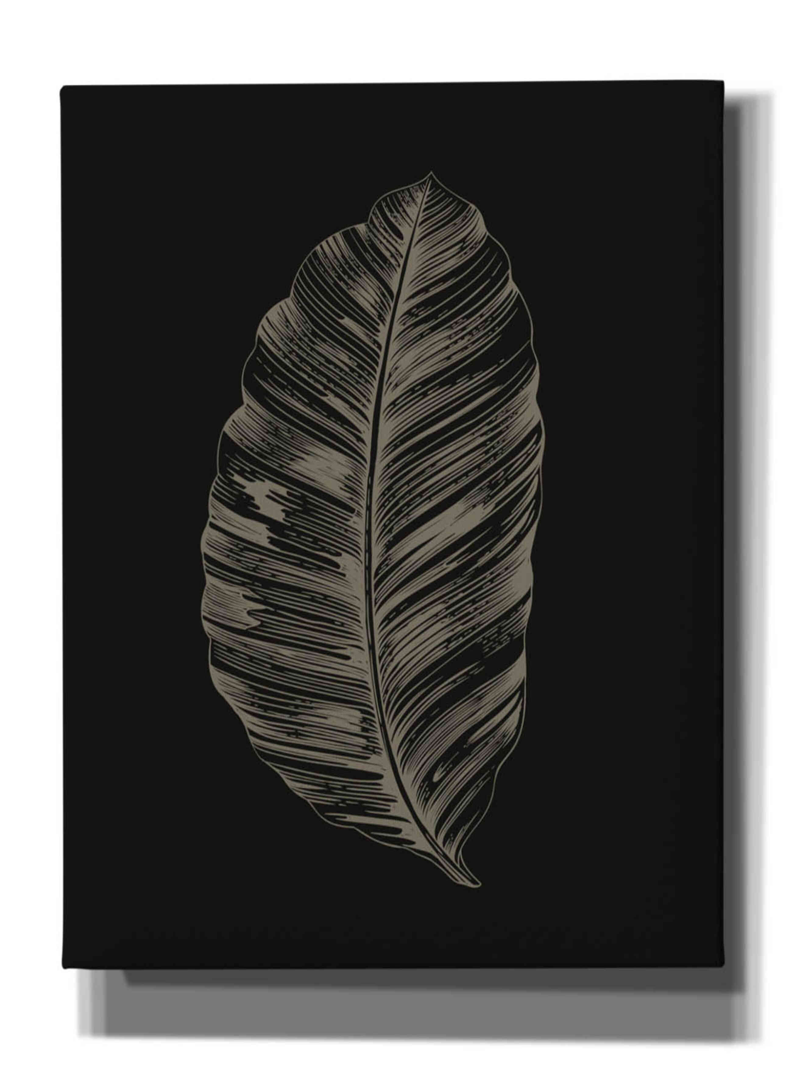 Epic Graffiti 'Black Leaf' by Design Fabrikken, Giclee Canvas Wall Art, 12"x16" - Walmart.com