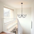 Classic Sand Black 6-Light Dimmable Chandelier, Traditional Candle ...