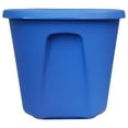 HOMZ 10 Gallon Heavy Duty Plastic Storage Container, Capri Blue (4 Pack ...