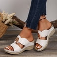 Bkhluea Women Wedge Slide Sandals Metal Ring Decor Shoes Comfortable ...
