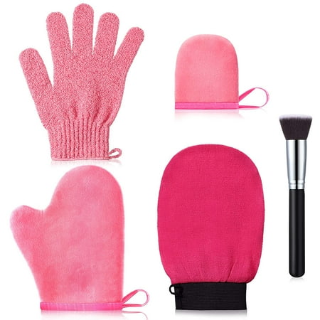 5 Pieces Self Tanning Mitt Applicator Kit Set Self Tanner Glove Self ...