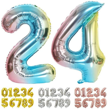 Blue Balloon Number Huge Aluminum Foil Balloon Number Birthday ...