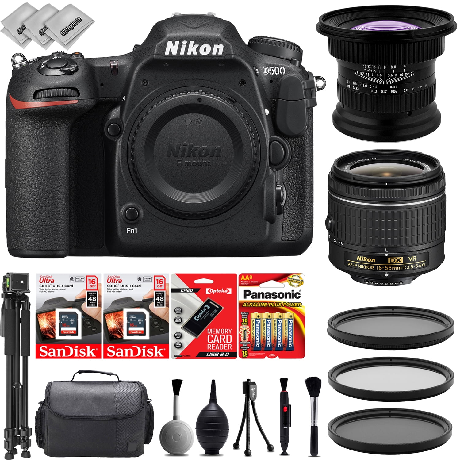 Nikon D500 Digital SLR Camera 20.9MP 4K Video w/ 32GB - 30PC Bundle ...