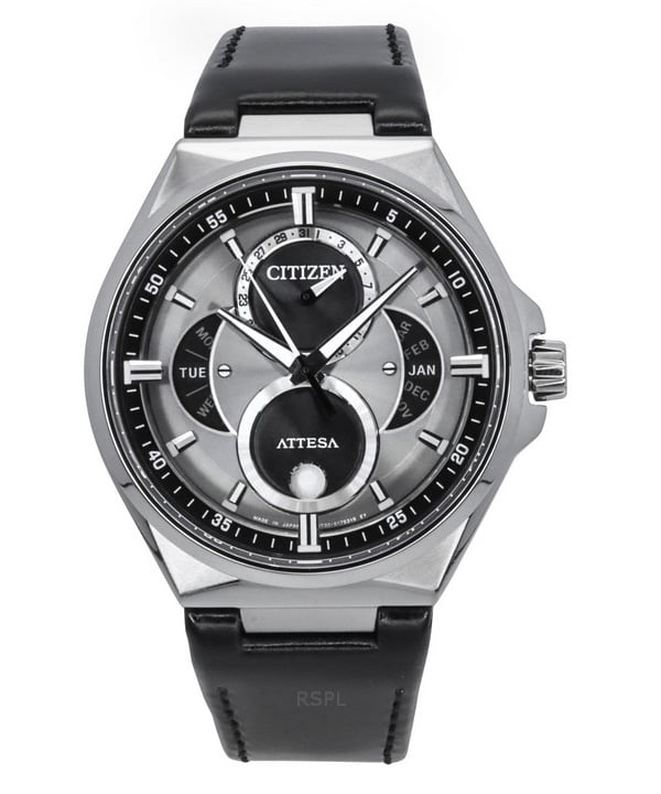 Citizen Attesa Moon Phase Super Titanium Grey Dial Eco-Drive BU0060-09H ...