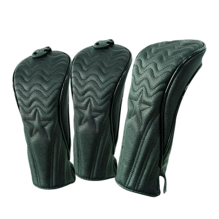 3 Pcs Golf cover Drivers Covers Utility Protector Guard Club Headcovers ...