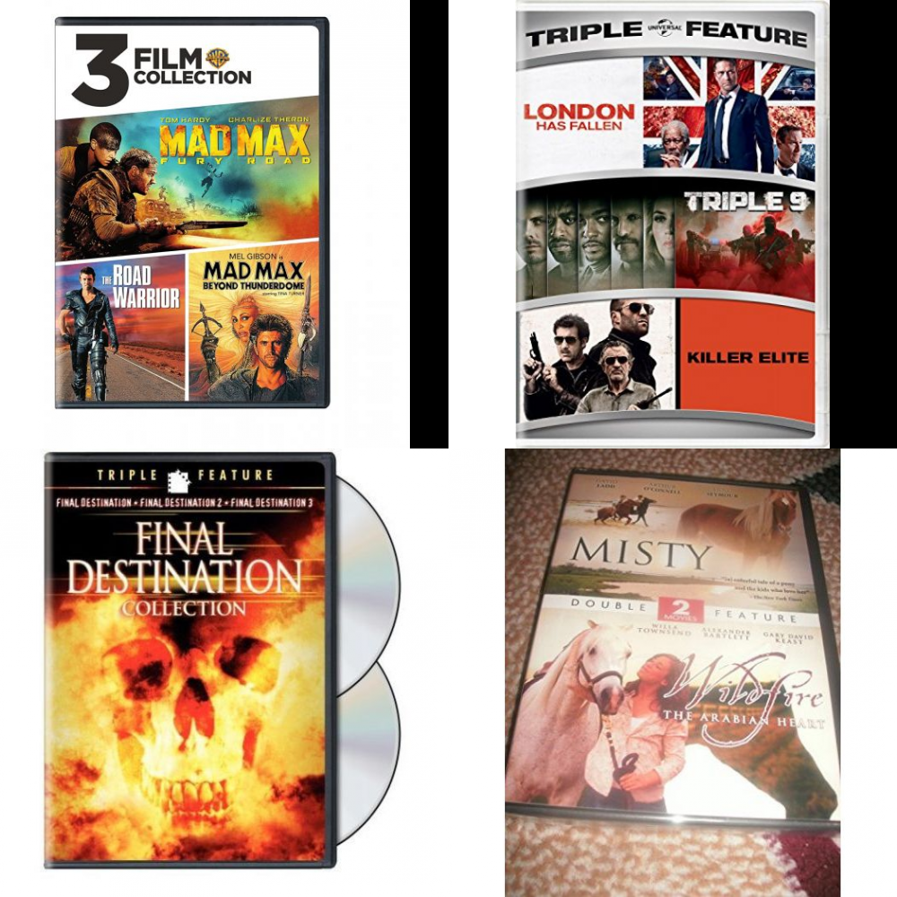 Assorted Multi-Feature Collections 4 Pack DVD Bundle: 3 Movies: Mad Max ...