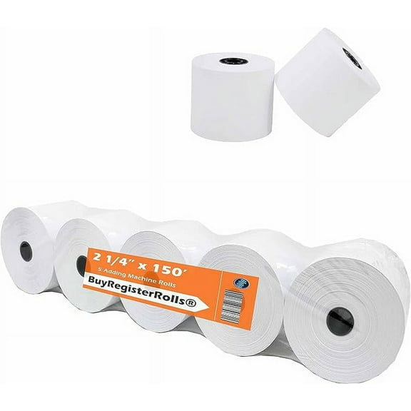 Impact And Inkjet Print Bond Paper Rolls, 0.5" Core, 2.25" X 150 Ft ...