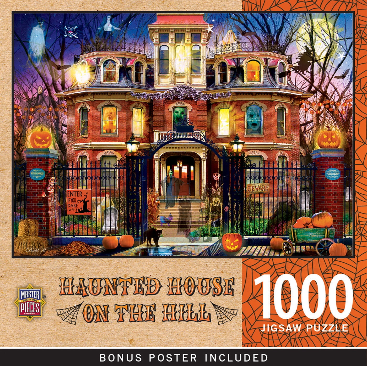 MasterPieces 1000 Piece Halloween Jigsaw Puzzle - Haunted House on The ...