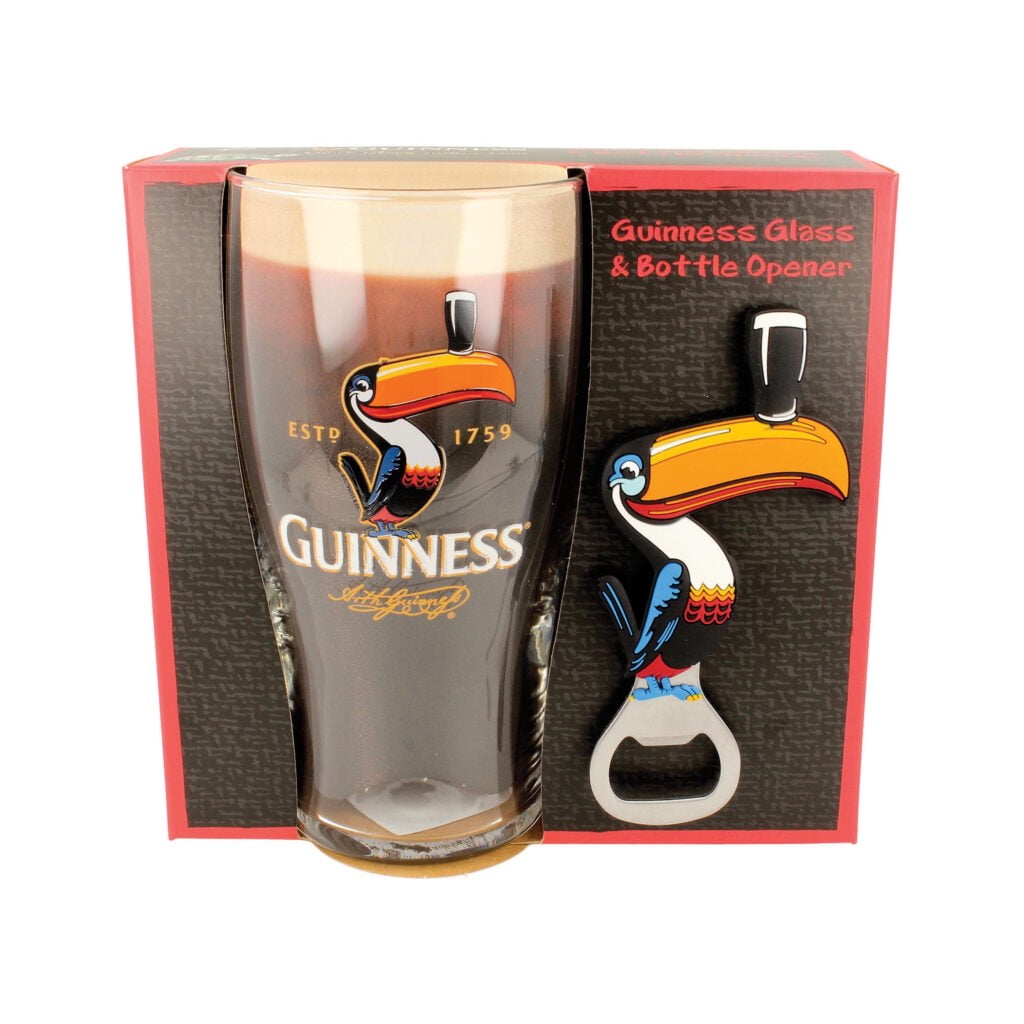 Click here for Guinness - Toucan Pint Glass & Bottle Opener Set prices