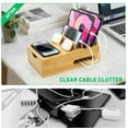 Bamboo Charging Station for Multiple Devices, Desktop Wood Charger ...