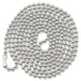 Advantus ID Badge Holder Chain, Ball Chain Style, 36" Long, Nickel ...