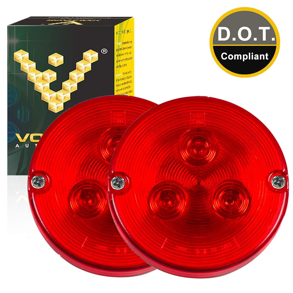 Voltage Automotive 3.7 Inch Round LED Tail Light Turn Signal Parking ...