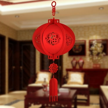 10 Pcs 14" Red Good Fortune (Fu) Oriental Chinese Red Fu Paper Lantern ...