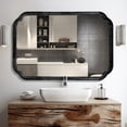 Free Shipping! WallBeyond Wood Frame Rounded Corner Arch Wall Mirror ...