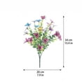 3-Stem Artificial Butterfly Orchid Bouquet, Lifelike Plastic Flowers ...
