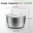 5Qt Stainless steel Salad Spinner, lettuce spinners,salad spinner BPA ...