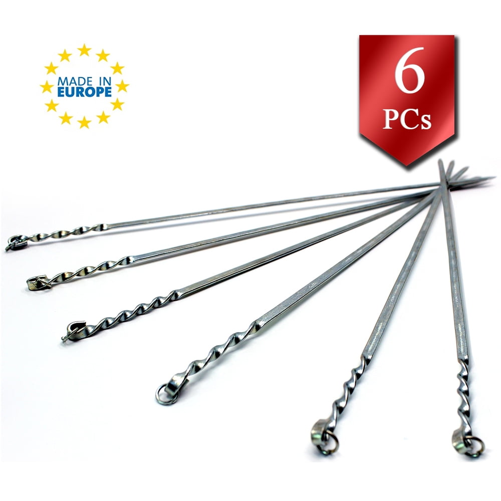 Grilling Skewers, Stainless Steel BBQ Skewers Set, Shish Kabob Skewers ...