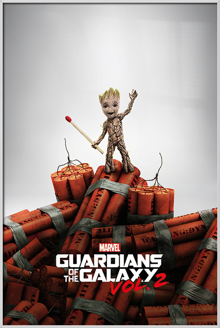 Guardians Of The Galaxy Vol. 2 - Framed Movie Poster (Baby Groot On ...