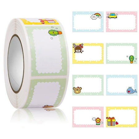 Name Tag Sticker Colorful - 350PCS Cute Plain Name Tag Labels Bordered ...