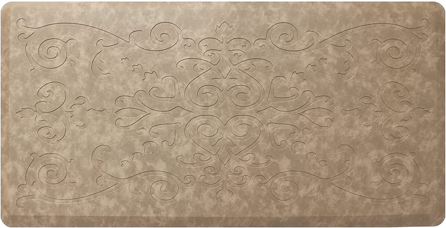 J&V TEXTILES Medallion Embossed Kitchen Mat Cushioned Anti Fatigue ...