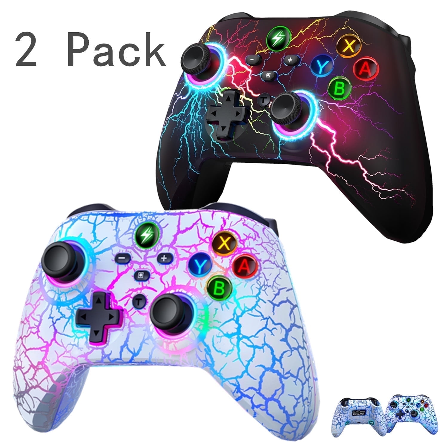 Click here for Grm 2 Pack Wireless Switch Pro Controller For Nint... prices