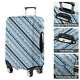 Blue Geometric Stripe Pattern Luggage Cover Fashion Suitcase Cover ...
