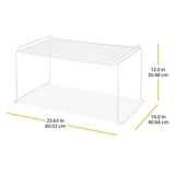 Whitmor Wire Grid Stacking Utility Shelf - Large - White -Closet or ...